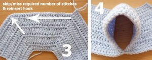 Dividing Armholes Pictorial Free Crochet from Crochet 'n' Create