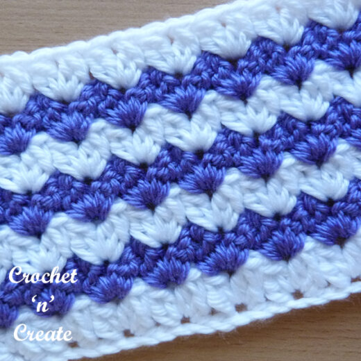 Crochet Cluster V-Stitch Tutorial - Free Instructions on Crochet 'n' Create