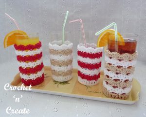 Crochet Drinking Glass Cover - Free Crochet Pattern on Crochet 'n' Create