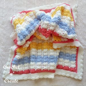 Four Color Baby Blanket Free Crochet Pattern - Crochet 'n' Create