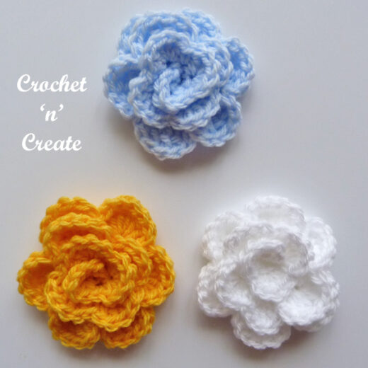 Rose Applique Crochet Pattern - Free Pattern on Crochet 'n' Create