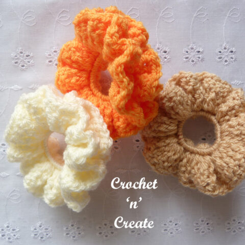 Double Frill Crochet Scrunchie - Crochet 'n' Create