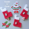 Santa Boot Crochet Bunting Free Pattern on Crochet 'n' Create