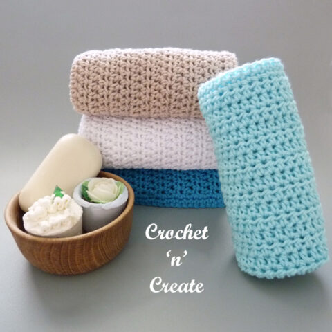 Simple Easy Crochet Washcloth Free Pattern on Crochet 'n' Create