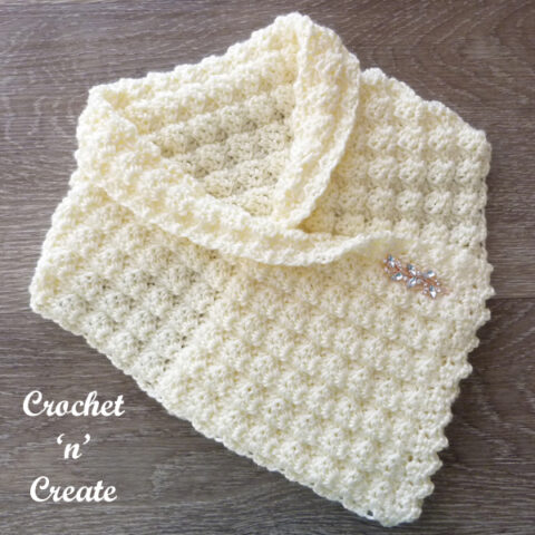 Puffed Shells Crochet Cowl Free Pattern on Crochet 'n' Create