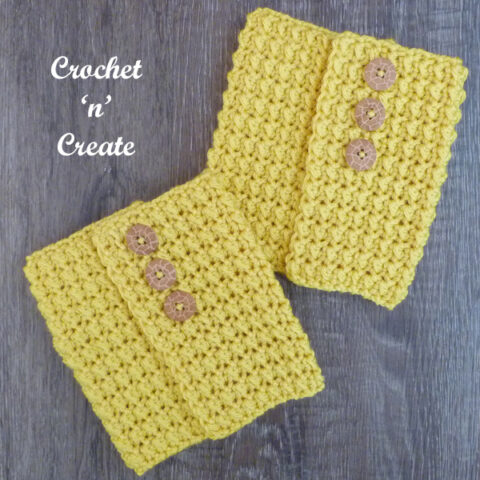 Textured Crochet Boot Cuffs Free Pattern on Crochet 'n' Create