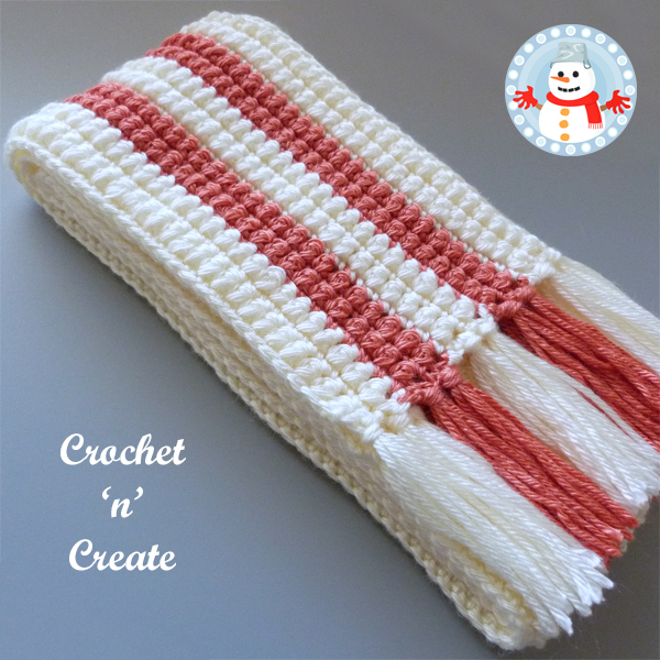 single crochet puff scarf - Crochet 'n' Create