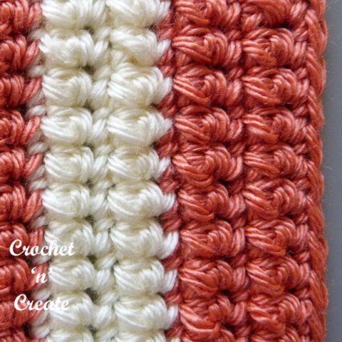 Single Puff Crochet Scarf Free Pattern on Crochet 'n' Create