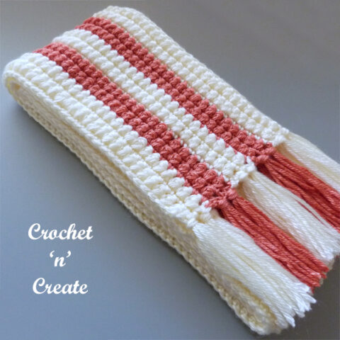 Single Puff Crochet Scarf Free Pattern on Crochet 'n' Create