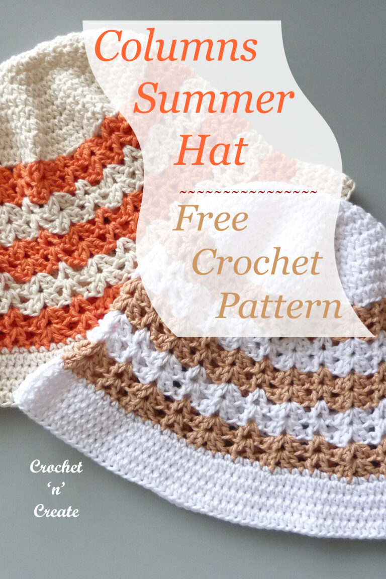 Crochet Columns Summer Hat Free Pattern on Crochet 'n' Create