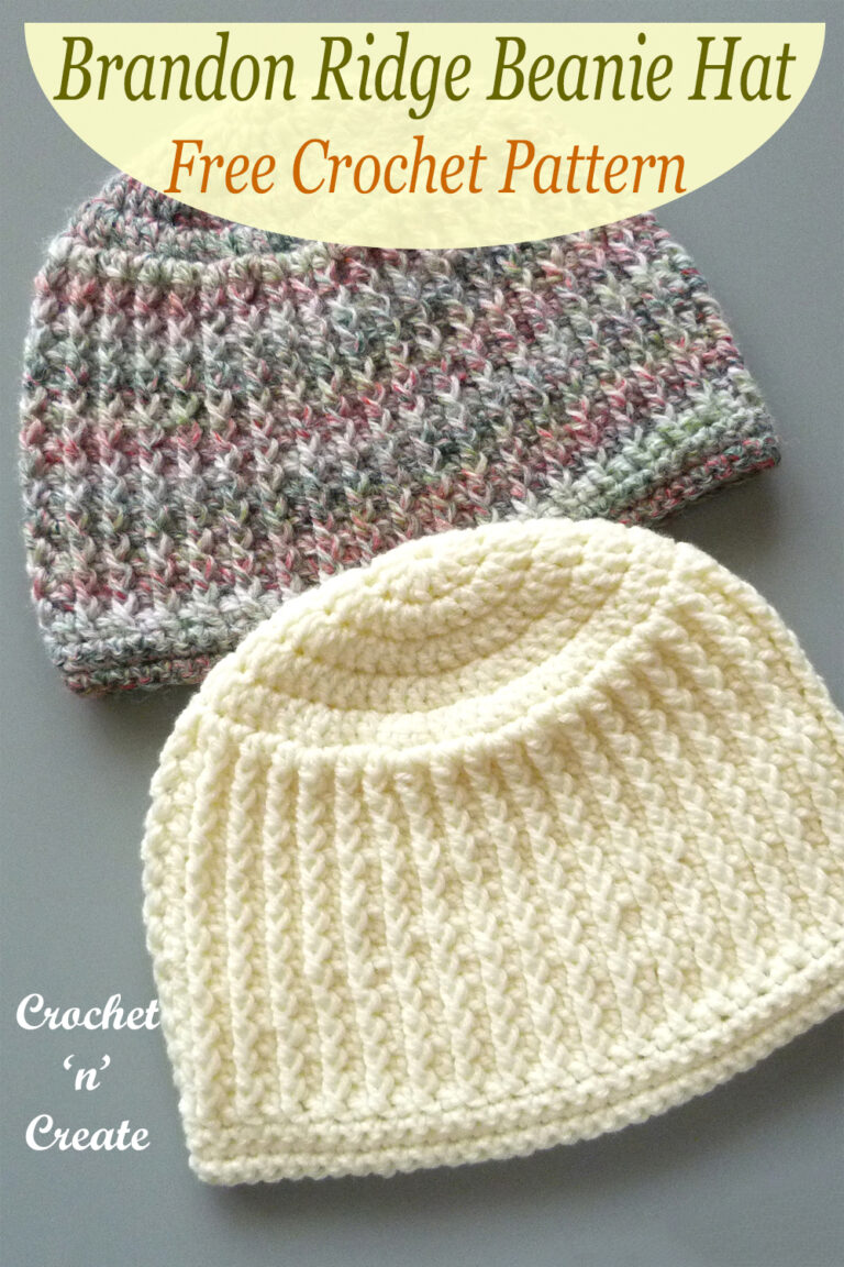 Brandon Ridge Beanie Hat - Crochet 'n' Create