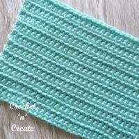 Front Loop Single Crochet Stitch Free Tutorial on Crochet 'n' Create
