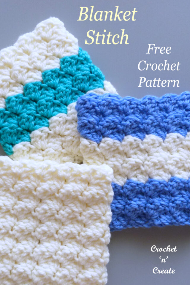 Crochet Blanket Stitch Tutorial Free Instructions from Crochet 'n' Create