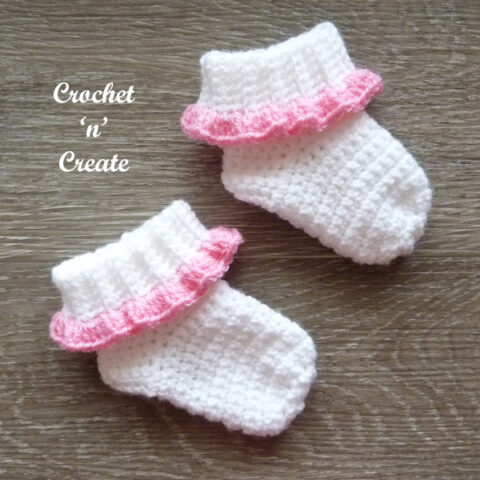 Free Crochet Baby Girls Socks Easy Pattern on Crochet 'n' Create