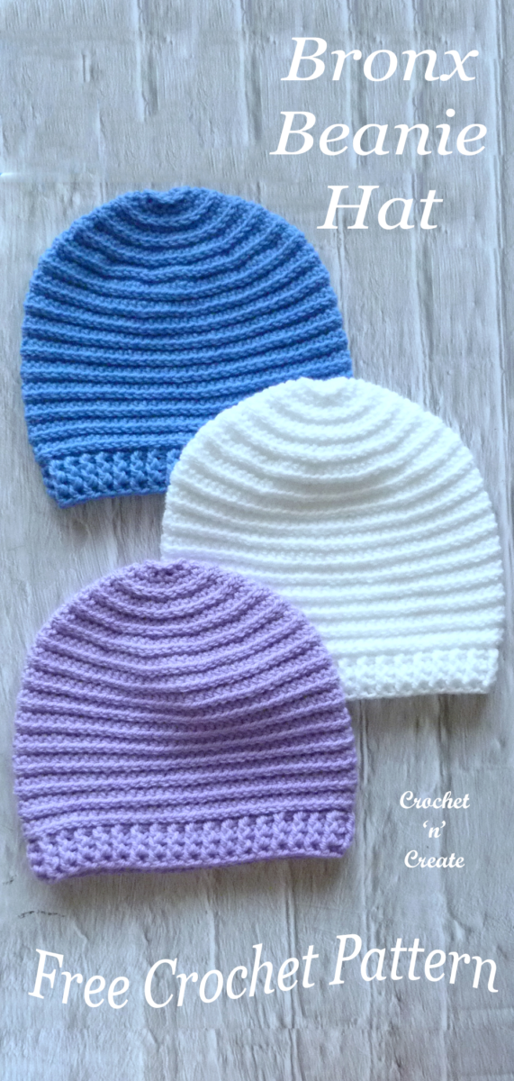 Crochet Bronx Beanie Hat - Crochet 'n' Create