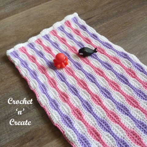 Coastal Wave Baby Afghan Free Crochet Pattern on Crochet 'n' Create