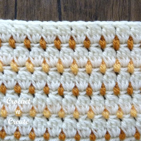 Crochet Cluster Block Stitch - Crochet 'n' Create