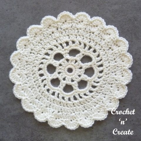 Shell Edge Lace Doily Free Crochet Pattern on Crochet 'n' Create