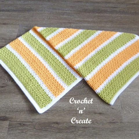 Small V-Stitch Baby Blanket Free Crochet Pattern on Crochet 'n' Create