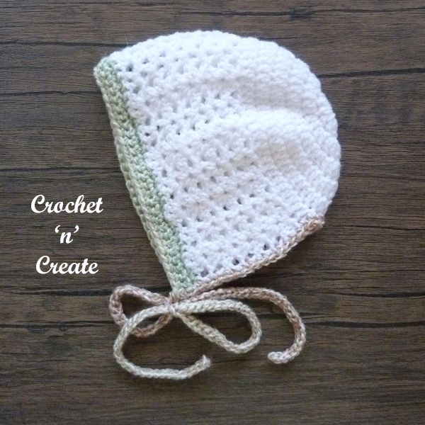 Pretty Baby Bonnet Pattern Free Crochet on Crochet 'n' Create