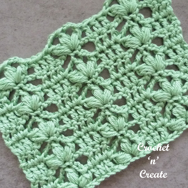 Crochet Lotus Stitch Tutorial Free Instructions on Crochet 'n' Create
