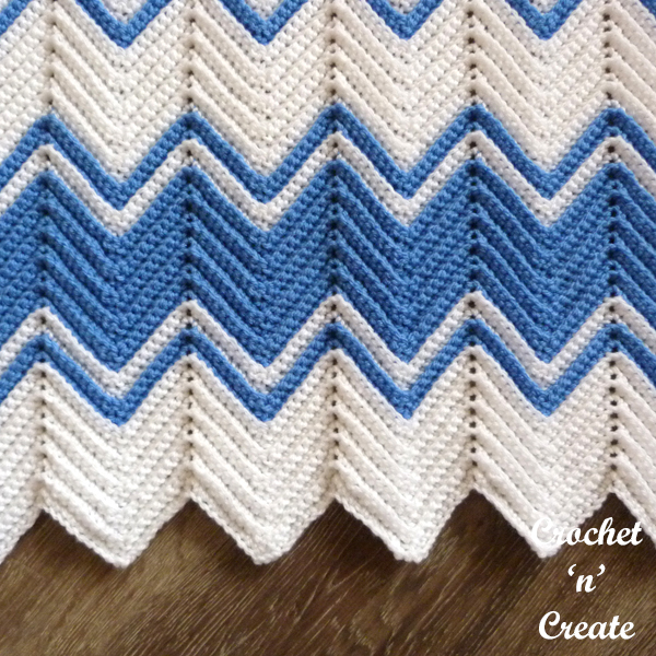 Ripple Baby Stroller Blanket Free Crochet Pattern on Crochet 'n' Create