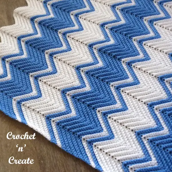 Ripple Baby Stroller Blanket Free Crochet Pattern on Crochet 'n' Create