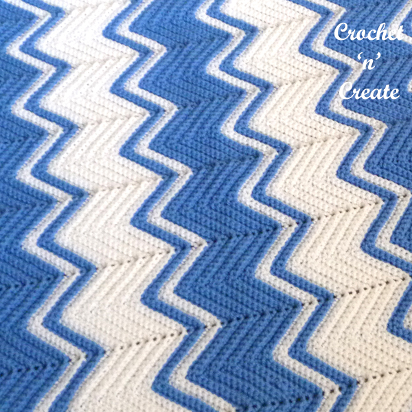 Ripple Baby Stroller Blanket Free Crochet Pattern on Crochet 'n' Create