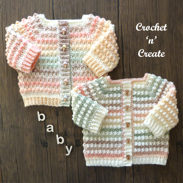 Crochet Dotty Baby Jacket Free Pattern on Crochet 'n' Create