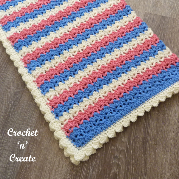Birch Shell Baby Blanket Free Crochet Pattern on - Crochet 'n' Create